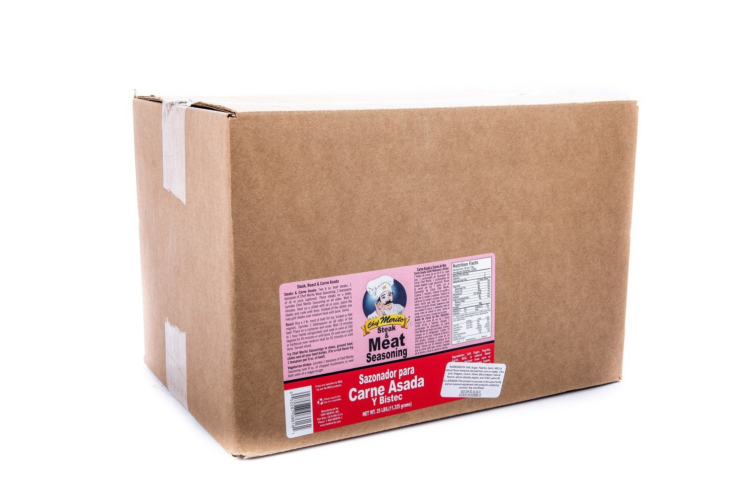 CHEF MERITO SAZONADOR CARNE ASADA 25LBS – La Calentana distributors LLC